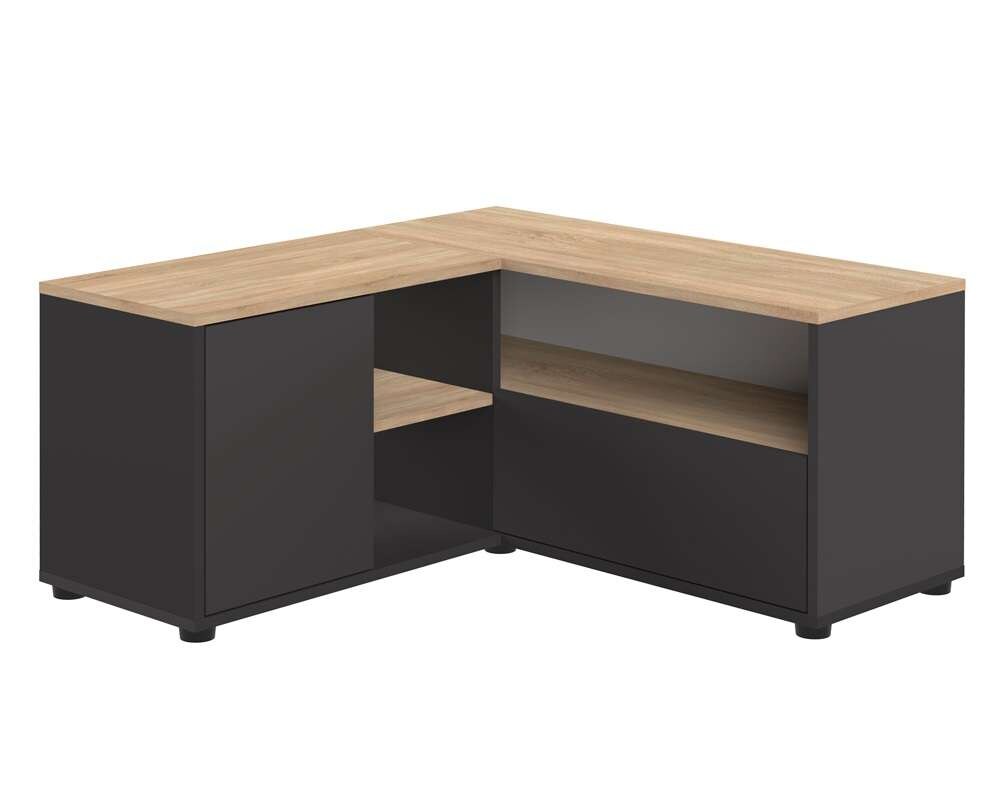 TEMAHOME - Angle 90 TV Stand in Black / Natural Oak Color - E3242A0776 ...
