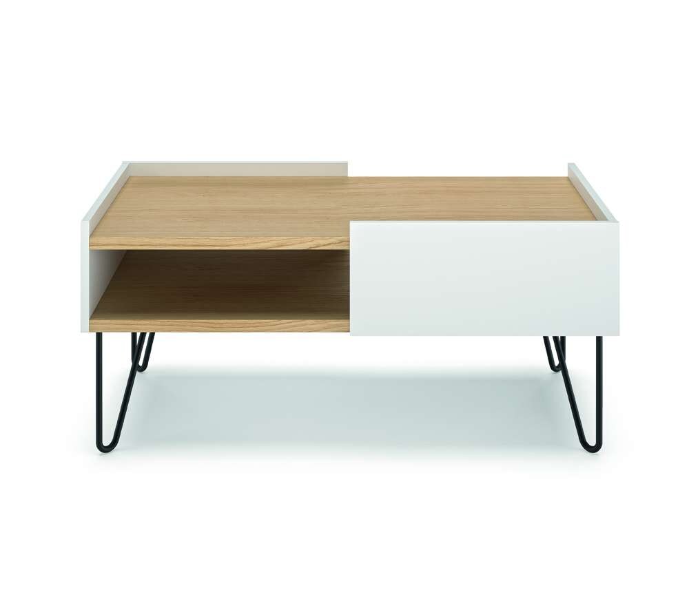TEMAHOME - Nina Coffee Table in Light Oak / Pure White / Black - 90036 ...