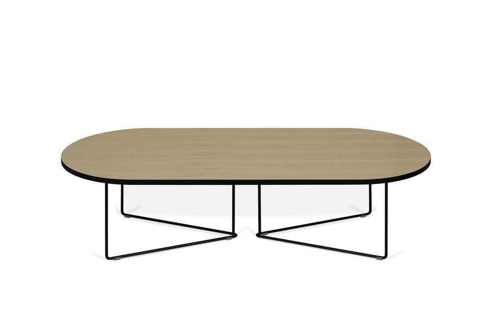 TEMAHOME - Oval Coffee Table in Light Oak and Black Steel - 9500629730 ...