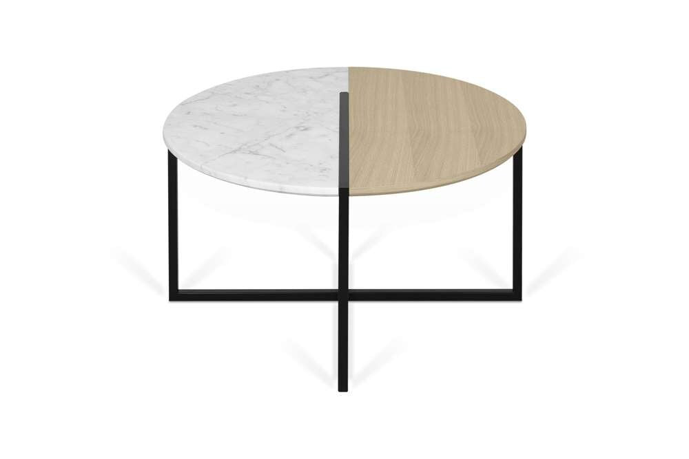TEMAHOME - Sonata Coffee Table in White Marble / Light Oak - 900362922 ...