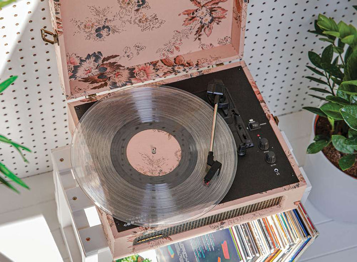 Crosley Radio - Voyager Record Player In Floral - CR8017B-FL – AFA Stores