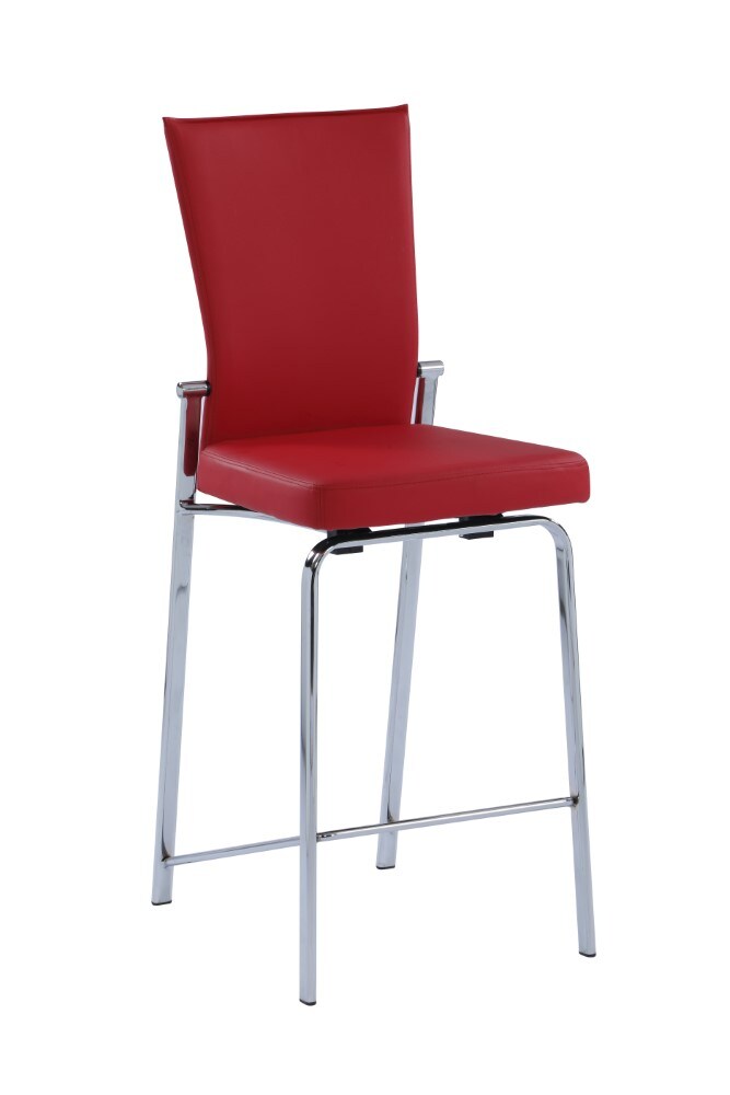 Chintaly - Molly Motion Back Counter Stool in Red - MOLLY-CS-RED-CHM ...