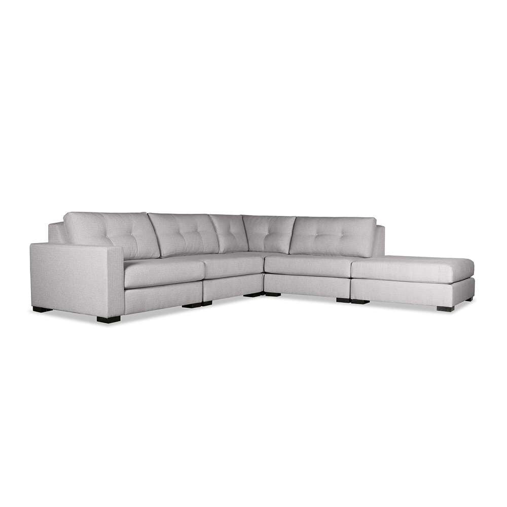 Nativa Interiors - Veranda Buttoned Modular L-Shaped Sectional Left Ar ...