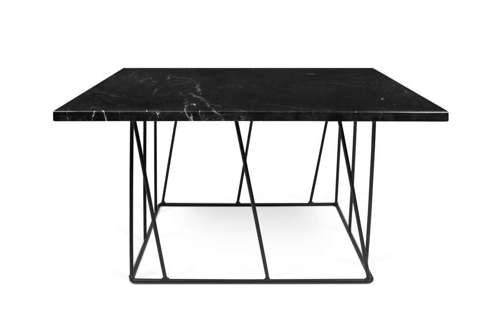 TEMAHOME - Helix 30x30 Marble-Top Coffee Table in Black Marble / Black ...