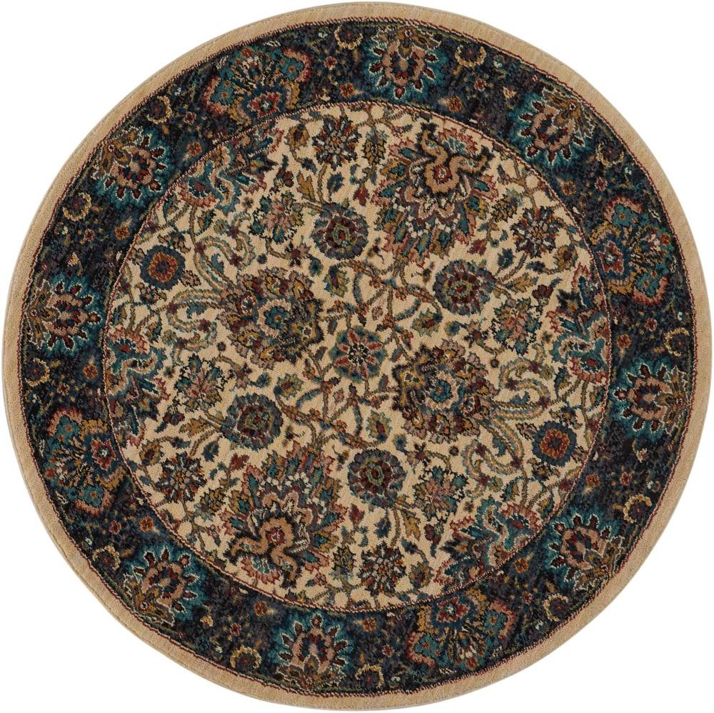 Nourison - 2020 NR201 White Multicolor 5 x Round Area Rug - NR201-9944 ...