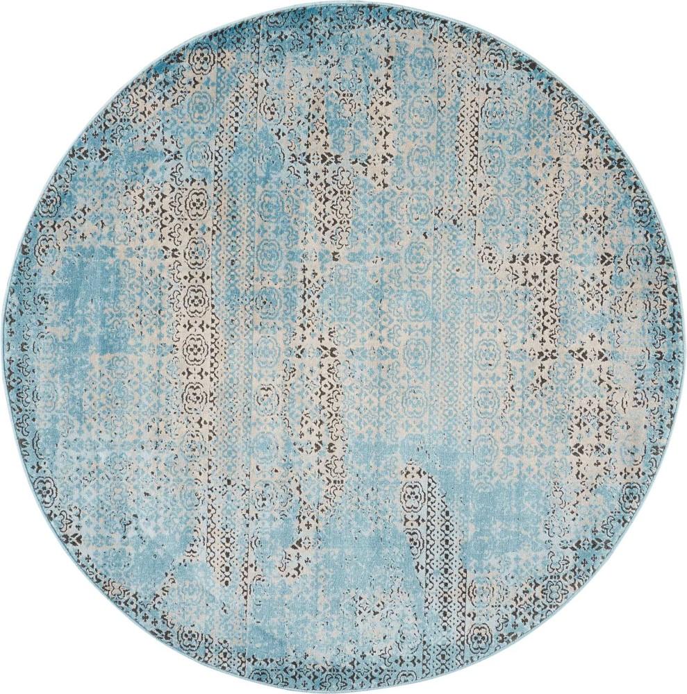 Nourison - Karma KRM01 Blue 53in x Round Area Rug - KRM01-99446072412 ...
