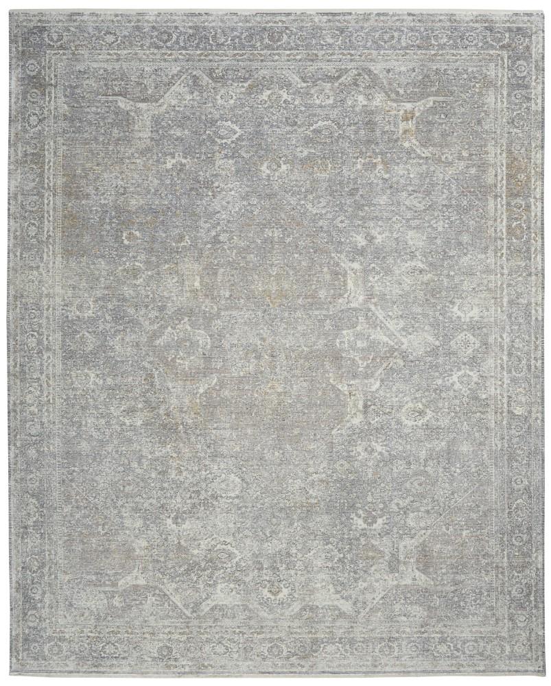 Nourison - Starry Nights 910in x 126in Grey and Ivory Vintage Area Rug ...