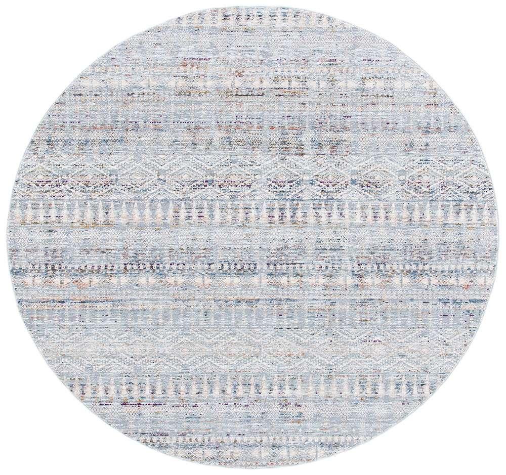 Lauren Ralph Lauren - Russell Rug - 6-7in X 6-7in Round - Silver / Blu ...