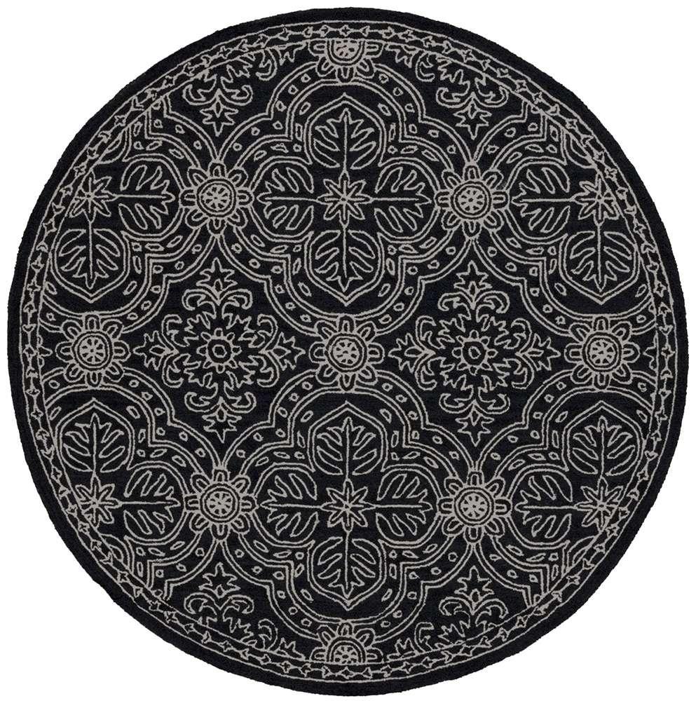 Lauren Ralph Lauren - Etienne Rug - 5 X 5 Round - Black / Ivory – AFA ...