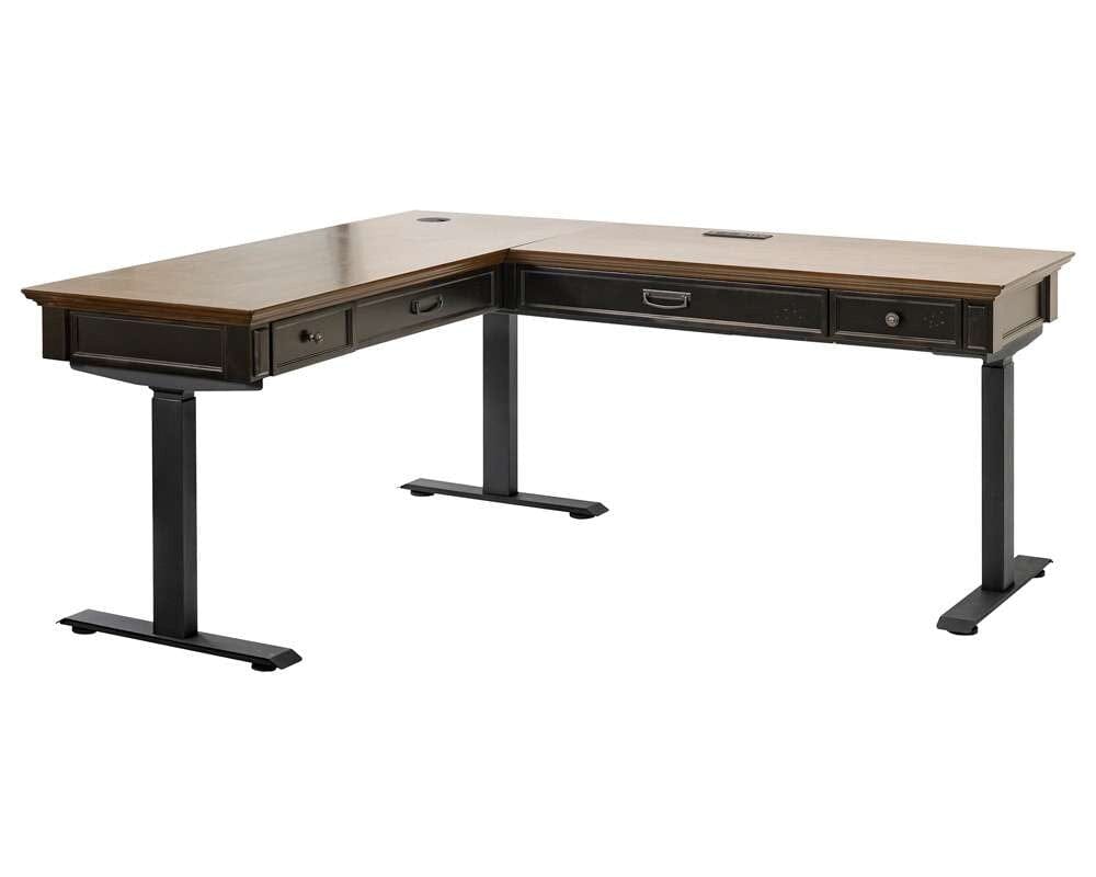 Martin Furniture - Hartford Electric Sit/Stand L-Desk and Return, Heig ...