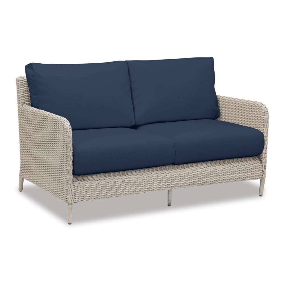 Sunset West - Manhattan Loveseat in Spectrum Indigo w/ Self Welt - SW3 ...