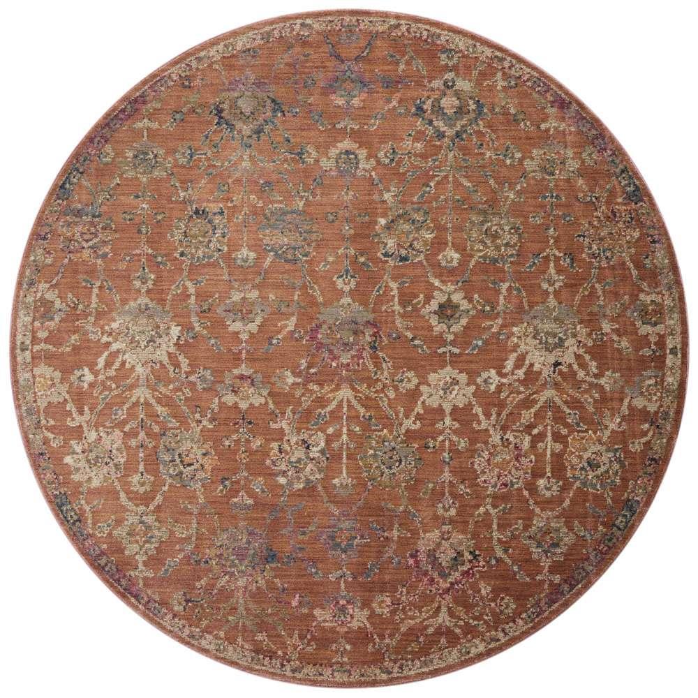 Loloi - Giada Terracotta / Multi 5-0in x 5-0in Round Area Rug - GIADGI ...