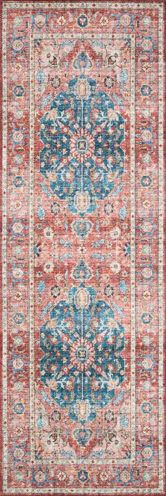 Loloi - Skye Brick / Ocean 2-6in x 12-0in Runner Rug - SKYESKY-05BKOC2 ...