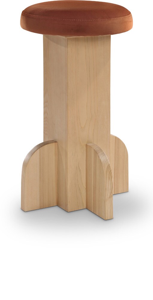 Meridian Furniture - Wyatt Cognac Velvet Stool - 717Cognac-C – AFA Stores