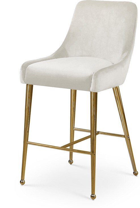 Meridian Furniture - Owen Cream Velvet Stool (Set of 2) - 745Cream ...
