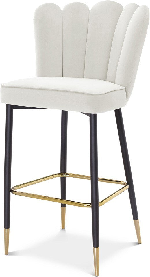 Meridian Furniture - Lily Cream Velvet Stool (Set of 2) - 961Cream-C ...