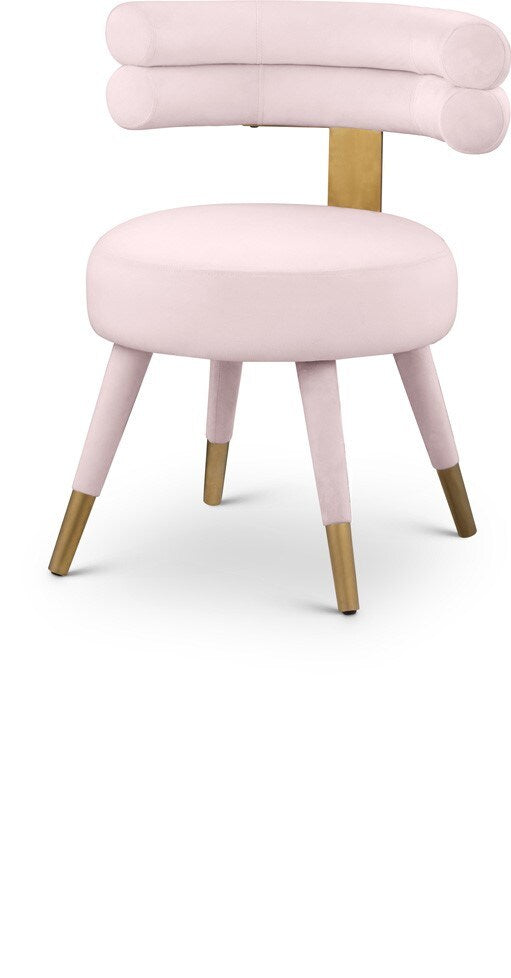 Meridian Furniture - Fitzroy Pink Velvet Dining Chair (Set of 2) - 747 ...