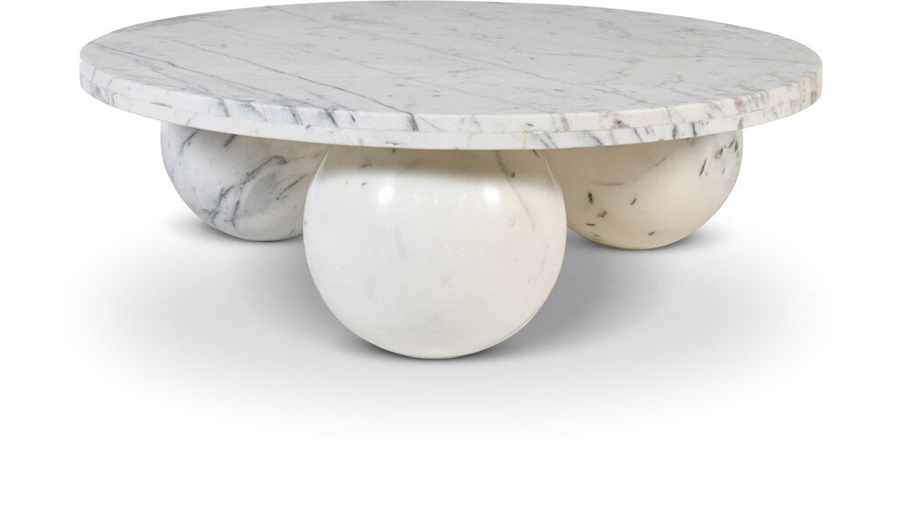 Meridian Furniture - Spherical White Coffee Table - 264White-CT – AFA ...