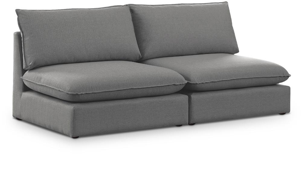Meridian Furniture - Mackenzie Grey Durable Linen Textured Modular Sof ...
