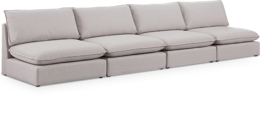 Meridian Furniture - Mackenzie Beige Durable Linen Textured Modular So ...