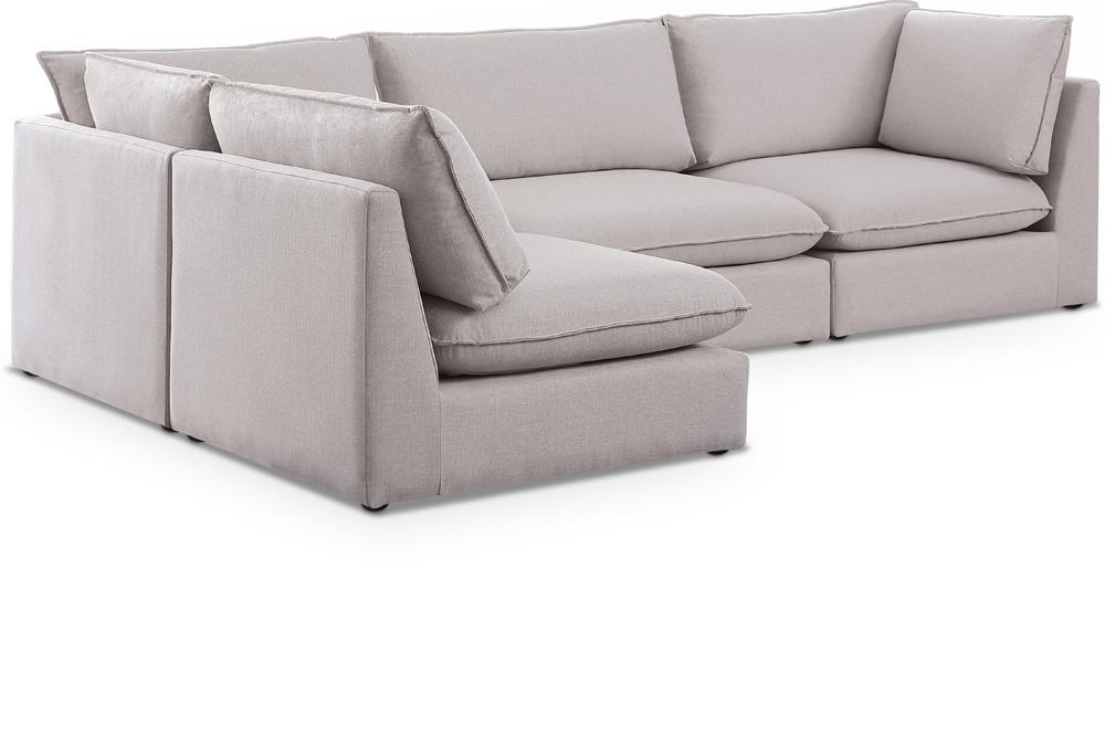 Meridian Furniture - Mackenzie Beige Durable Linen Textured Modular Se ...