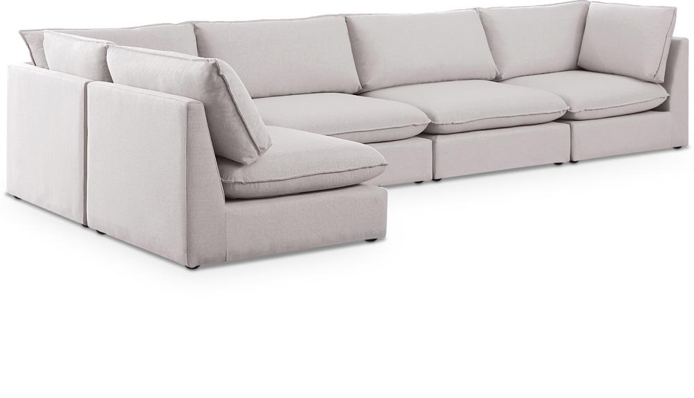 Meridian Furniture - Mackenzie Beige Durable Linen Textured Modular Se ...