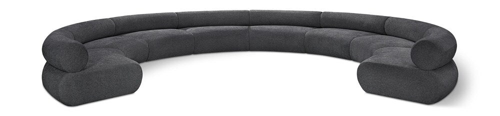 Meridian Furniture - Bale Grey Chenille Fabric Modular Sofa - 8Pc - 11 ...
