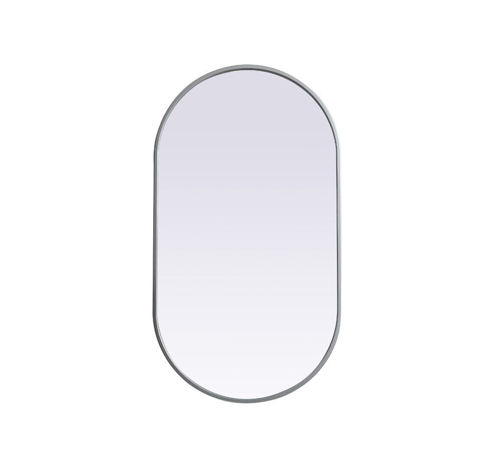 Elegant Furniture & Lighting - Asha Metal Frame Oval Mirror 20x36 Inch ...
