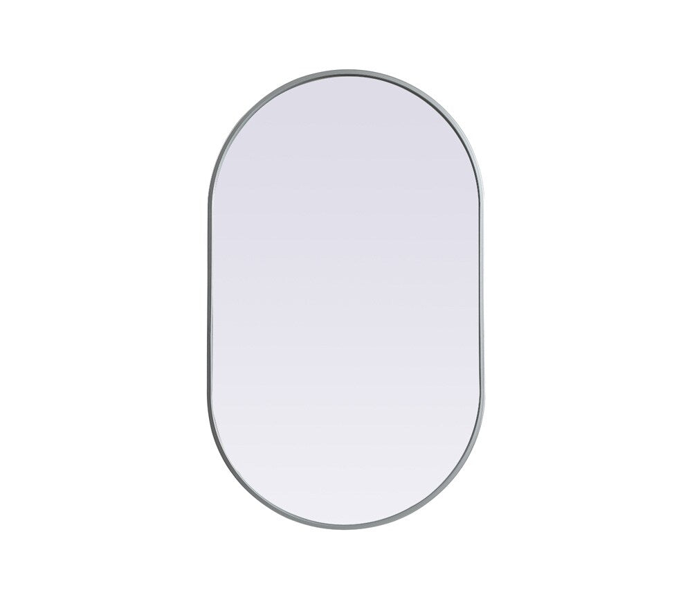 Elegant Furniture & Lighting - Asha Metal Frame Oval Mirror 24x40 Inch ...
