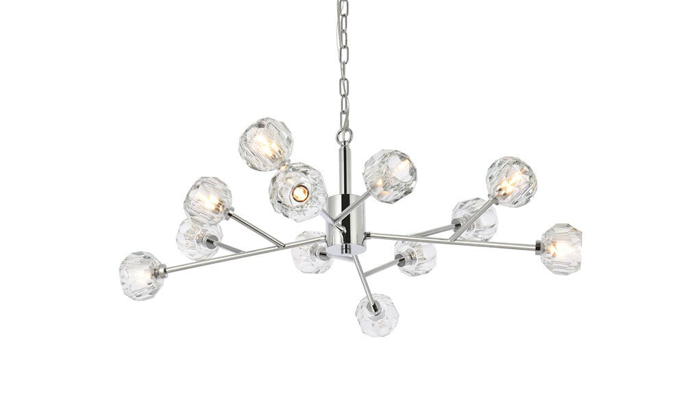 Elegant Furniture & Lighting - Graham 12 Light Pendant in Chrome - 350 ...