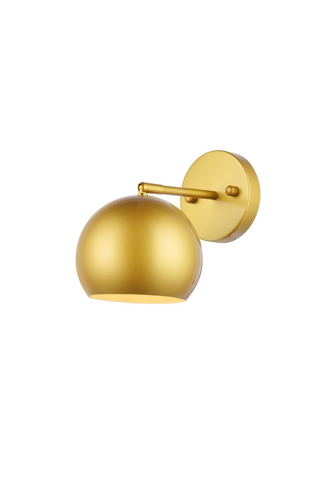 Elegant Furniture & Lighting - Othello 1 light brass wall sconce - LD2 ...