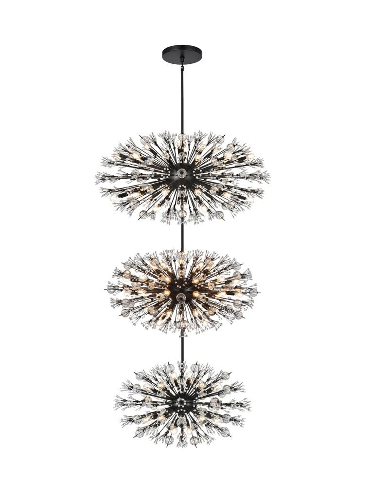 Elegant Furniture & Lighting - Vera 48 inch three tiers crystal starbu ...