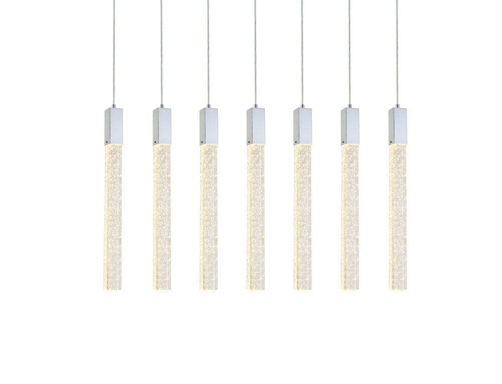 Elegant Furniture & Lighting - Weston 7 lights pendant in chrome - 206 ...