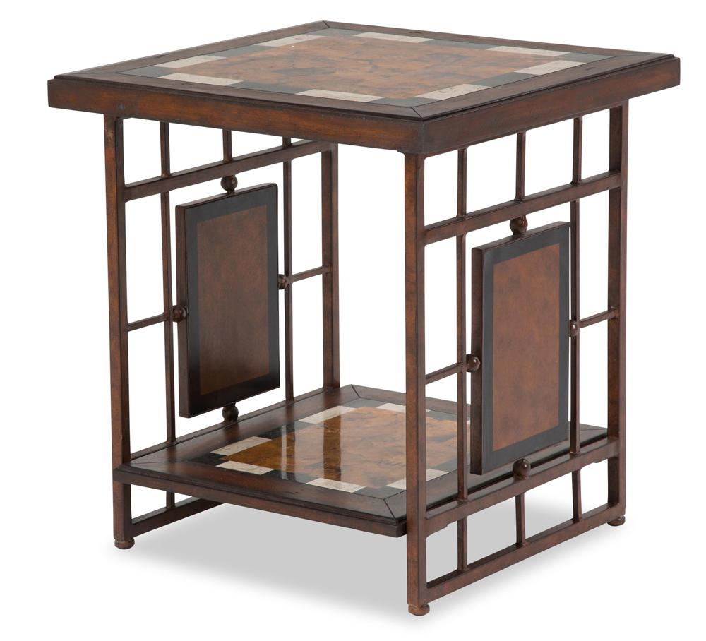 AICO by Michael Amini - Freestanding Sao Paulo End Table w/ Stone Top ...