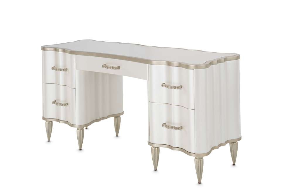 AICO by Michael Amini - London Place Vanity/Desk - Creamy Pearl - N900 ...