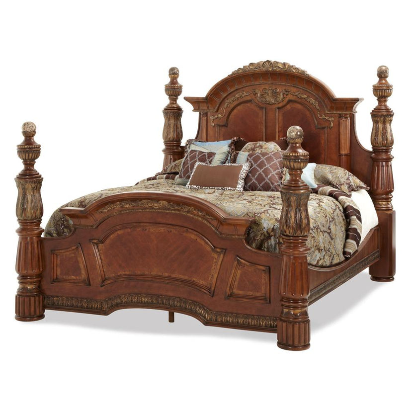 AICO by Michael Amini - Villa Valencia Cal. King Low Post Bedroom Set ...