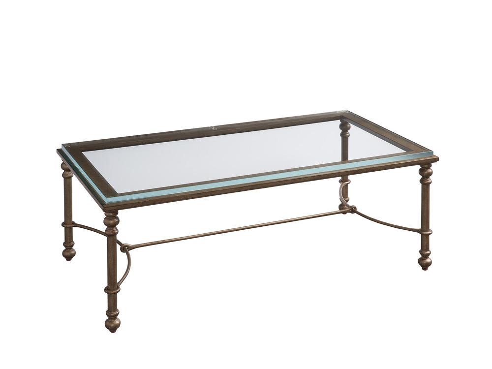 Barclay Butera - Laguna Bluff Metal And Glass Cocktail Table, Table Ro ...