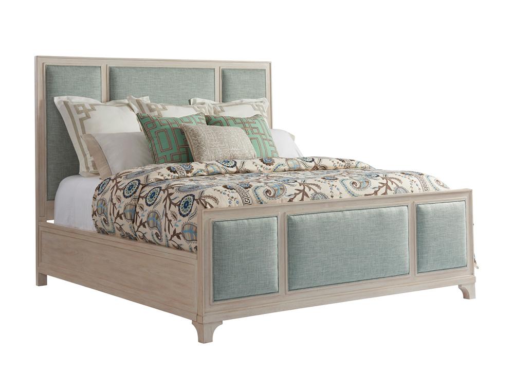 Barclay Butera - Newport Crystal Cove Upholstered Panel Bed King, Sail ...