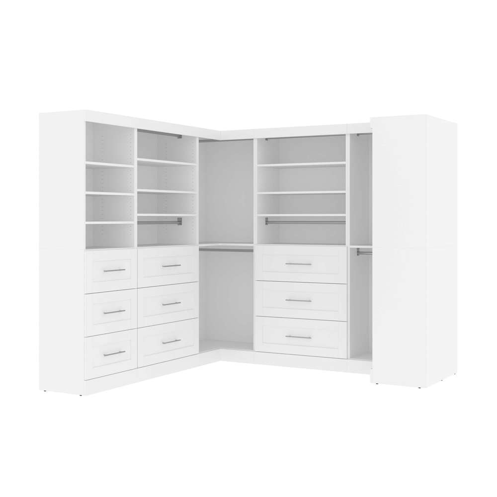 Bestar - Pur 161W Walk-In Closet Organizer Set in White - 26858-17 ...