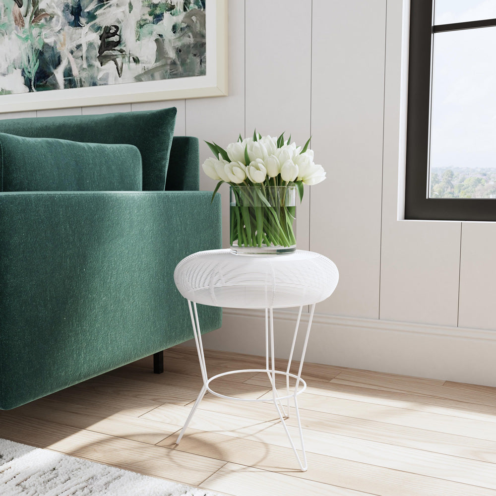 Butler Specialty Company - Allen Decorative Wire Side Table, White - 5 ...