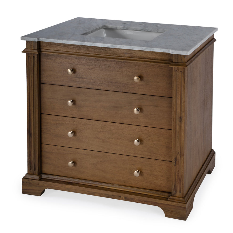 Butler Specialty Company - Hanson 36 in. W Single Marble Top Bathroom ...