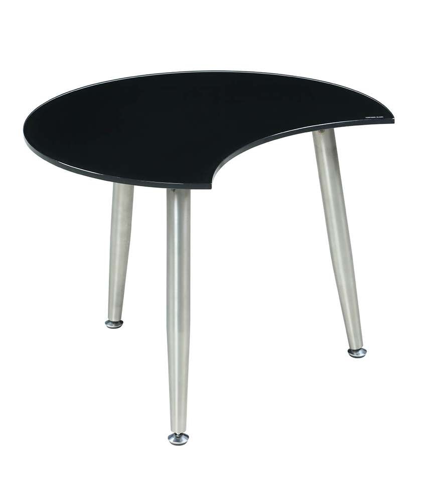 Chintaly - Contemporary Shaped-Top Glass Cocktail Table - 8072-CT-BLK ...