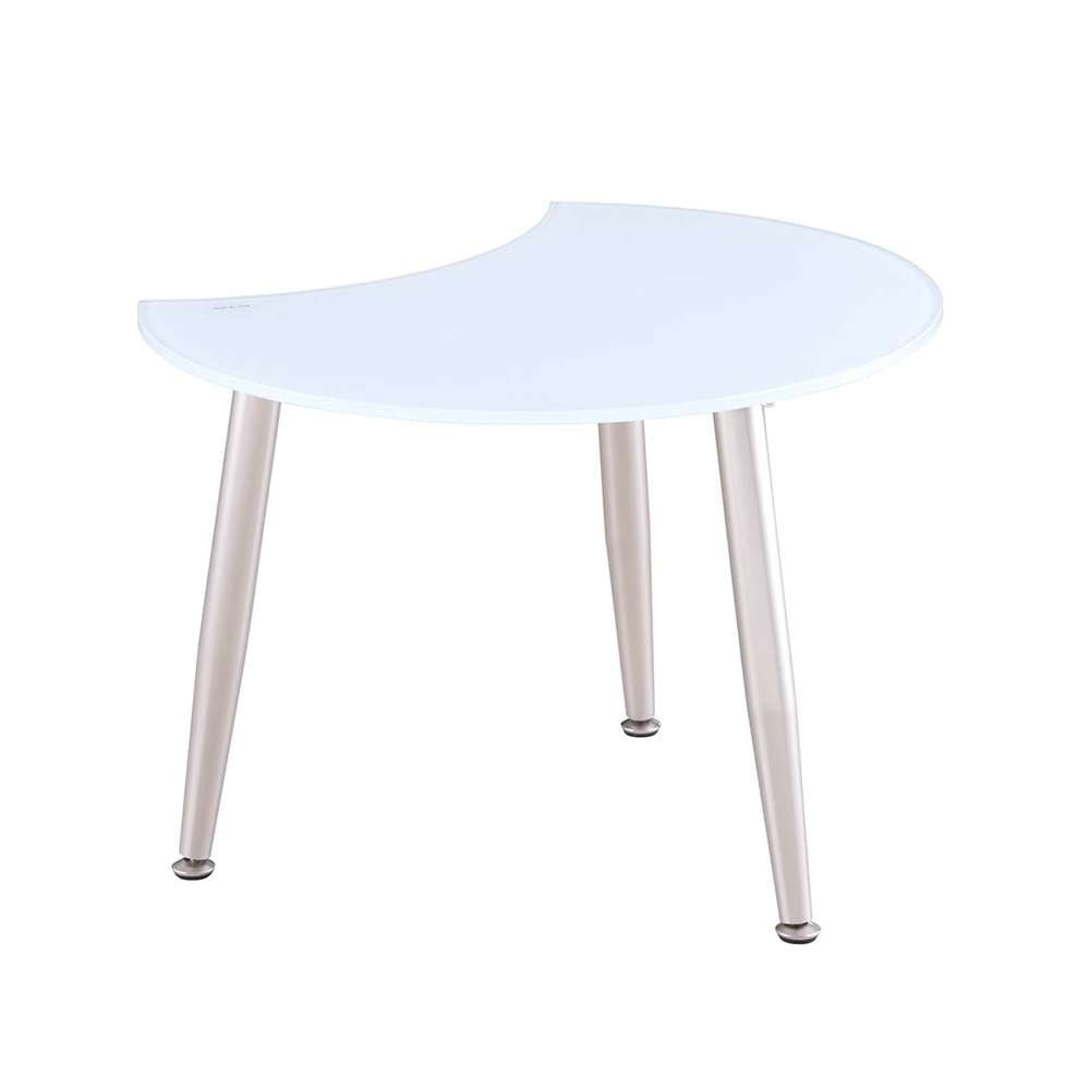 Chintaly - Contemporary Shaped-Top Glass Cocktail Table - 8072-CT-WHT ...
