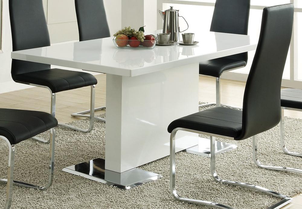 Coaster - Anges Dining Table (Glossy White) - 102310 – AFA Stores