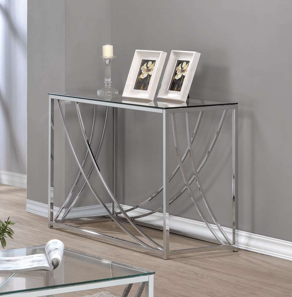 Coaster - Lille Living Room: Glass Top Occasional Tables Sofa Table ...