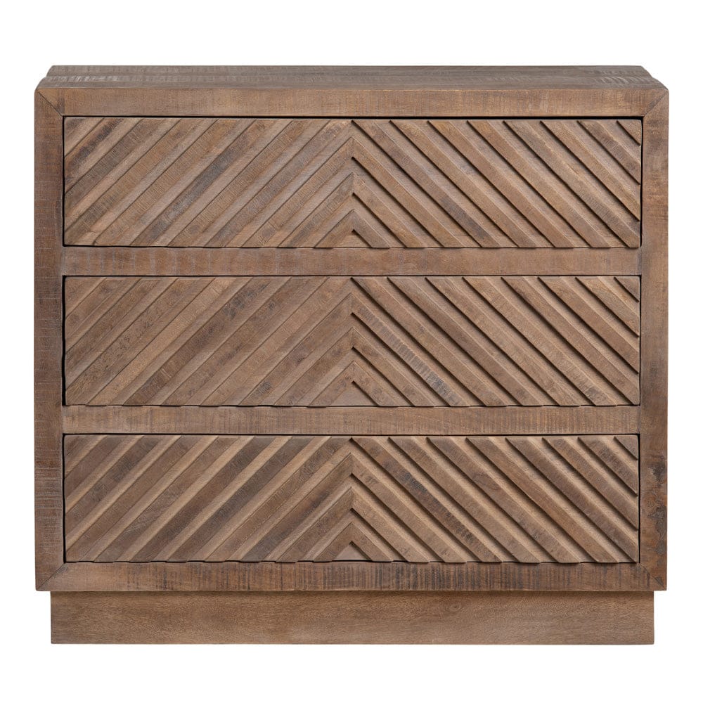 Crestview Collection - Brown Solid Wood 3 Drawer Accent Chest - CVFNR4 ...