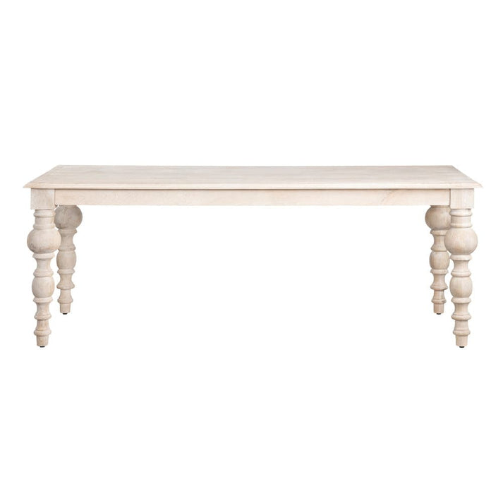 Crestview Collection - Harvest 84 in. White Solid Wood Rectangle Dinin ...