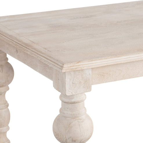 Crestview Collection - Harvest 84 in. White Solid Wood Rectangle Dinin ...