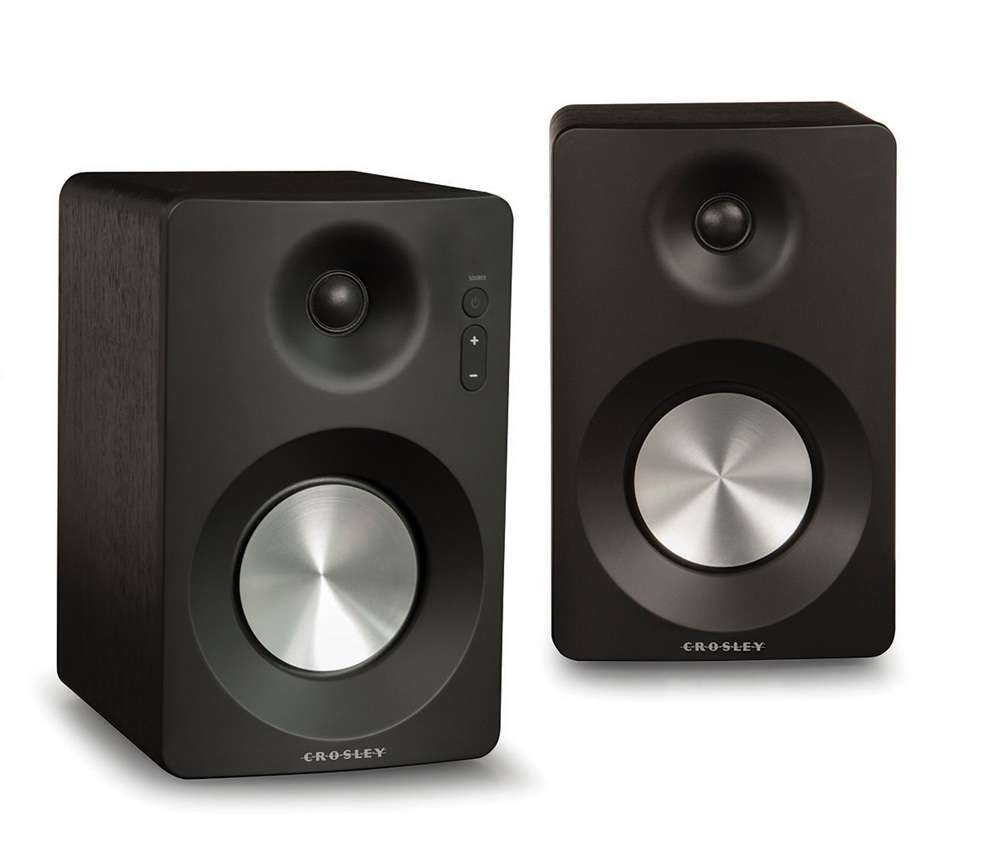 Crosley Radio - S100 Stereo Powered Bluetooth Speakers In Black - S100 ...