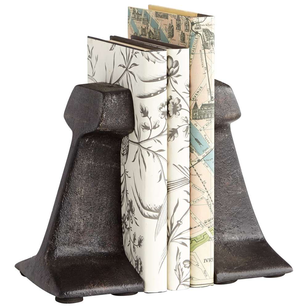 Cyan Design - Smithy Bookends in Zinc - Small - 07230 – AFA Stores